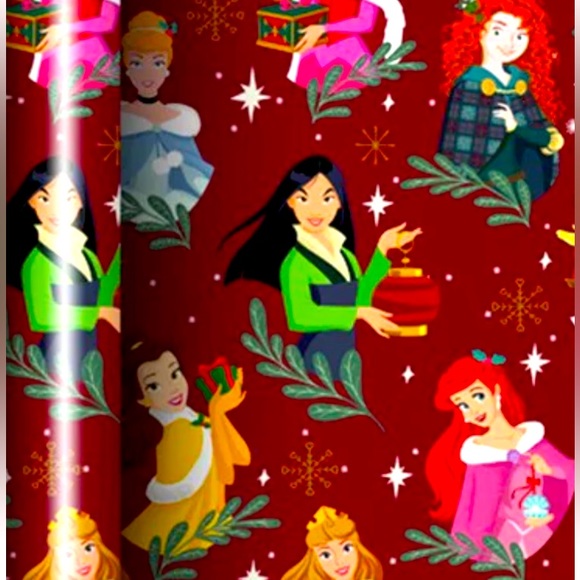 Disney | Holiday | Disney Princesses Christmas Gift Wrapping Paper ...